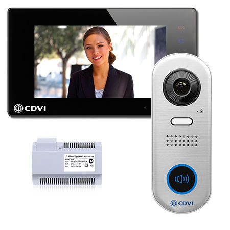 White video door intercom - CDV-4791S-DX KITS - CDVI - black / wall ...