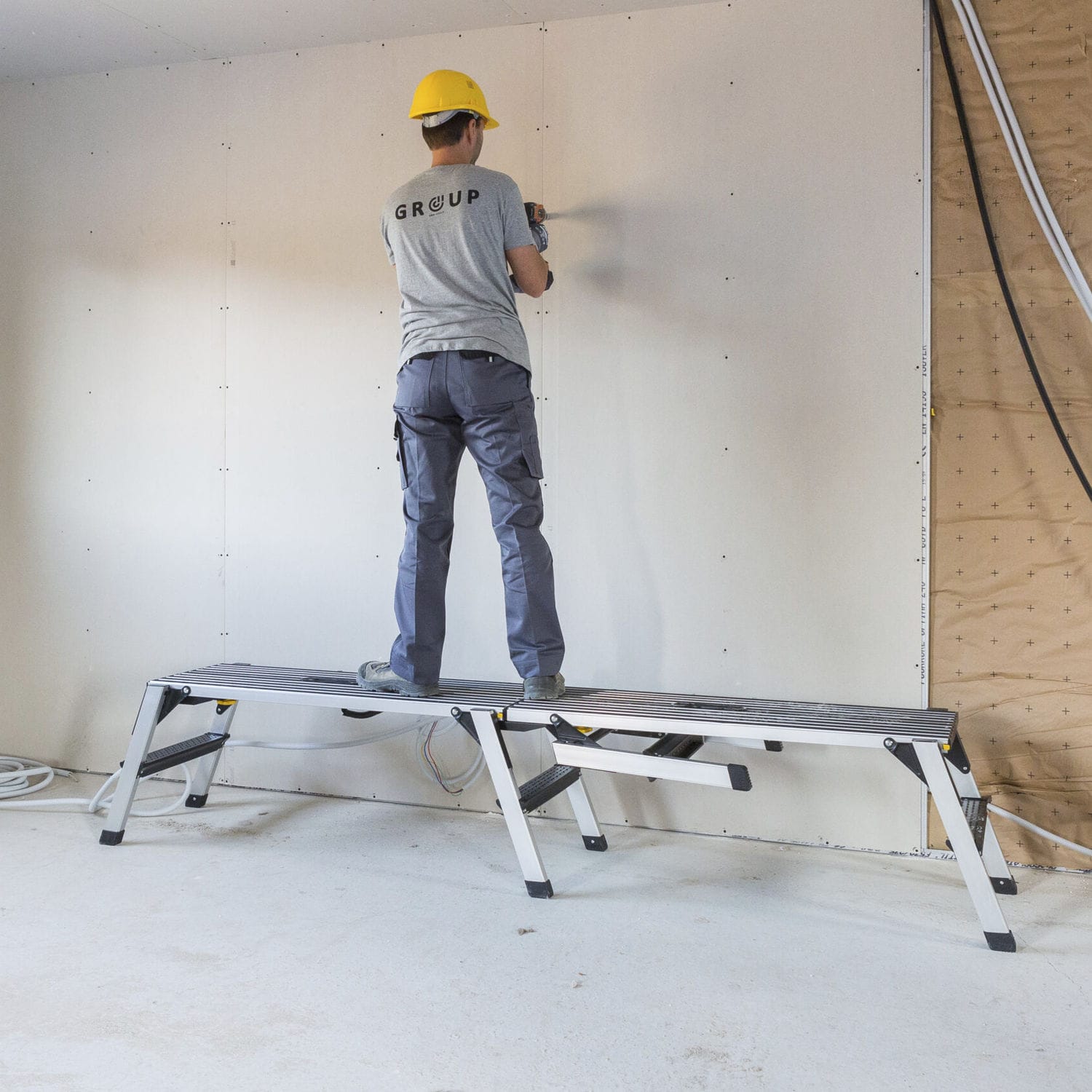 Construction platform - TWIN STEP - CENTAURE - modular