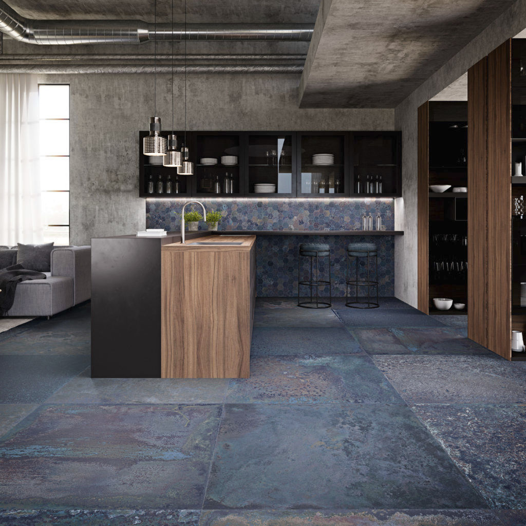 Porcelain stoneware tile - CORTEN - CERAMICAS APARICI - polished ...