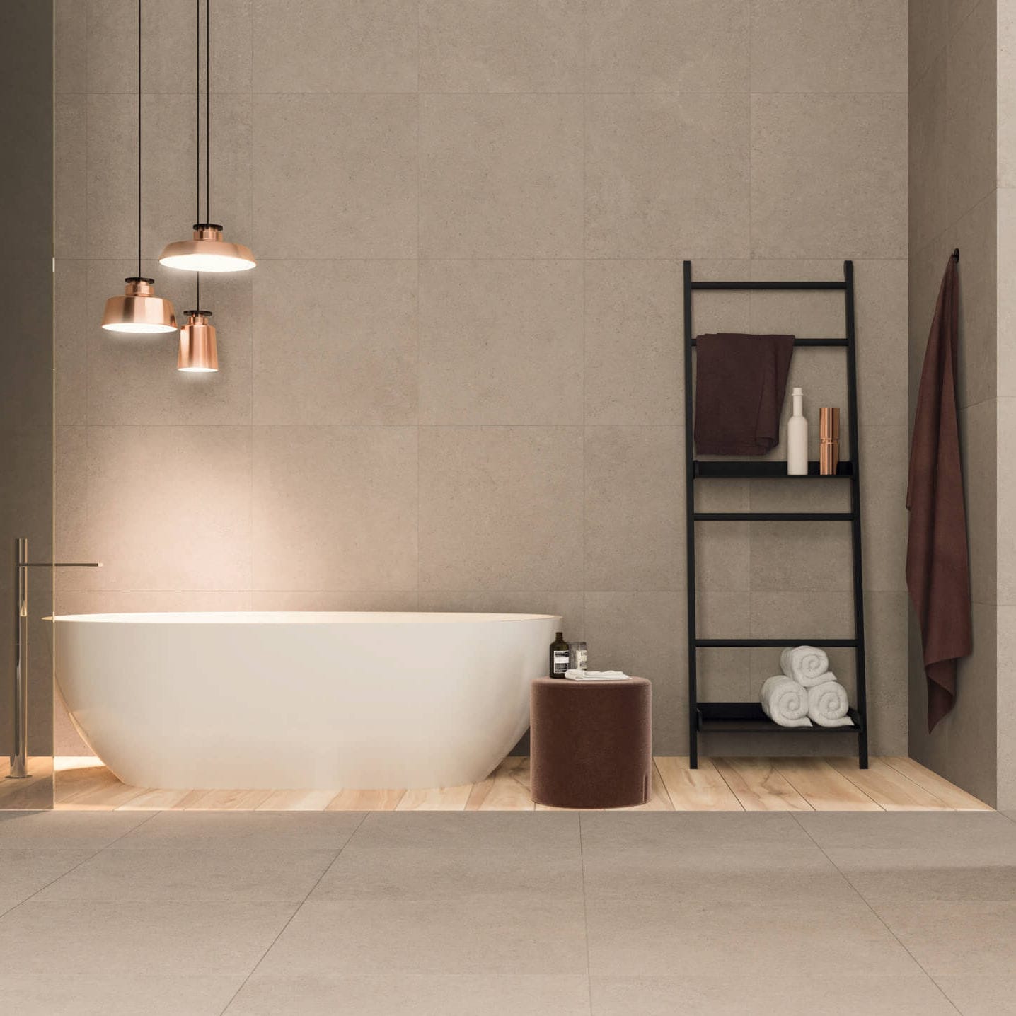 Porcelain stoneware tile - CERAMICHE CAESAR - matte / indoor / bathroom