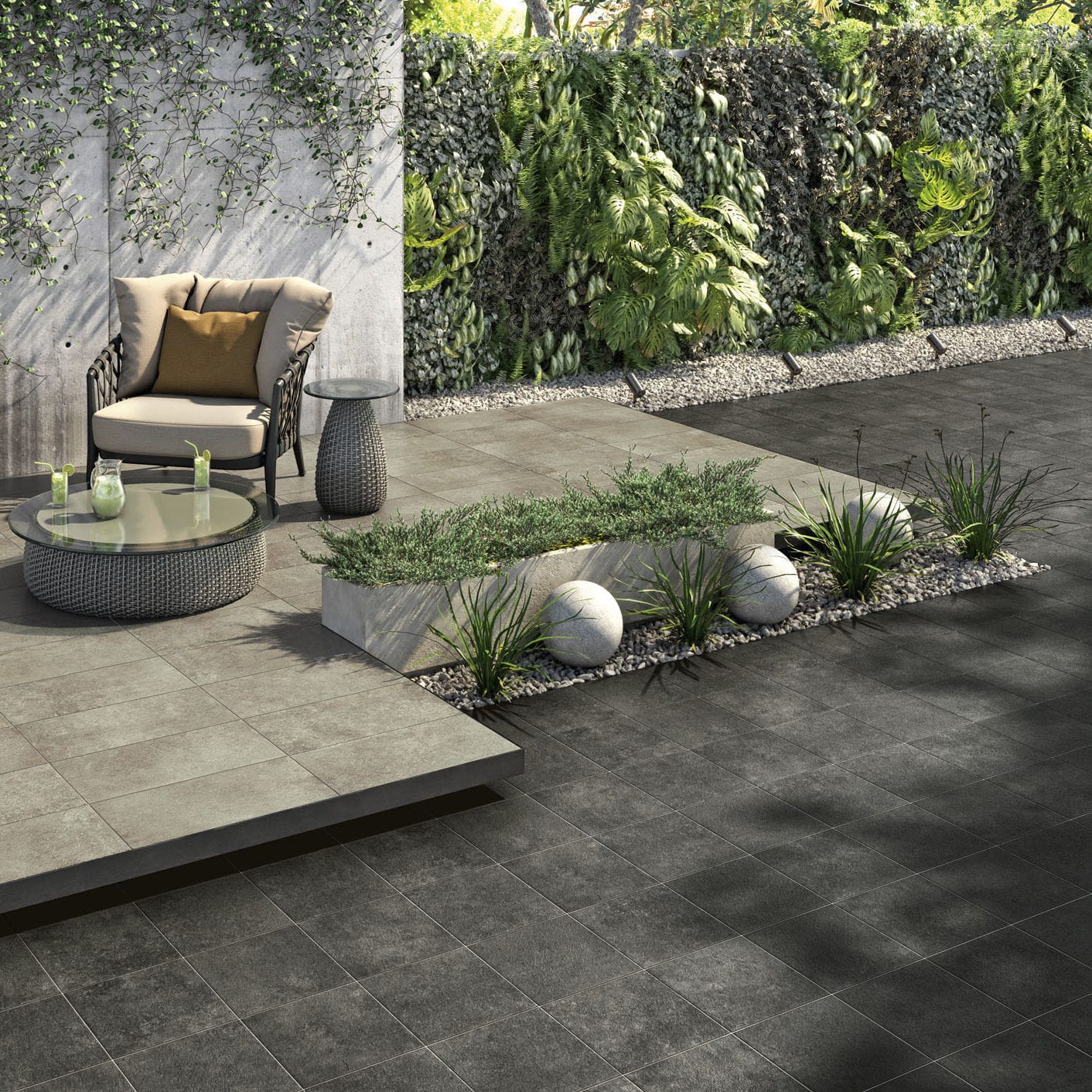 Porcelain stoneware tile - DARK - CERAMICHE CAESAR - matte / embossed ...