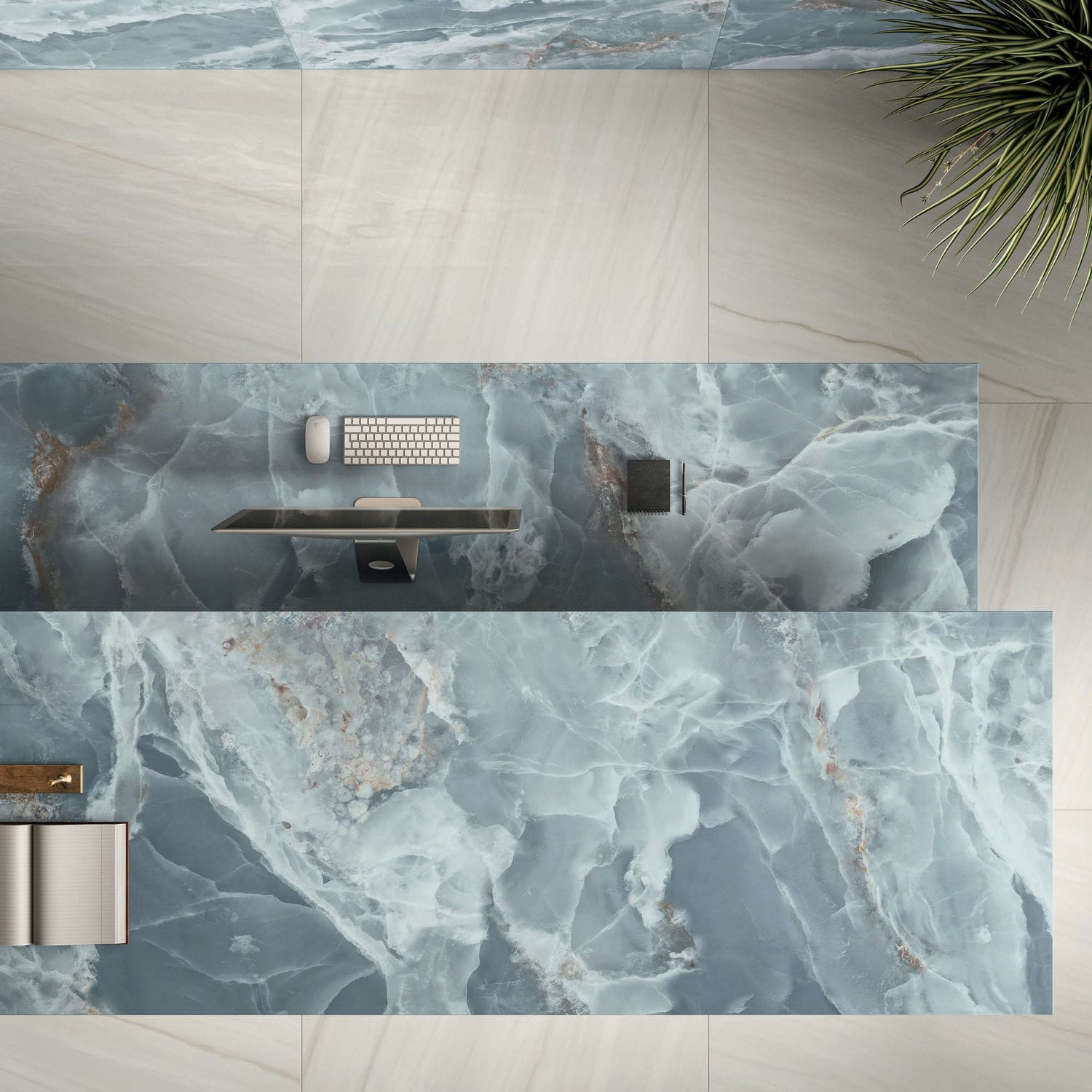 Porcelain stoneware tile - OCEAN - CERAMICHE CAESAR - polished / high-gloss / indoor