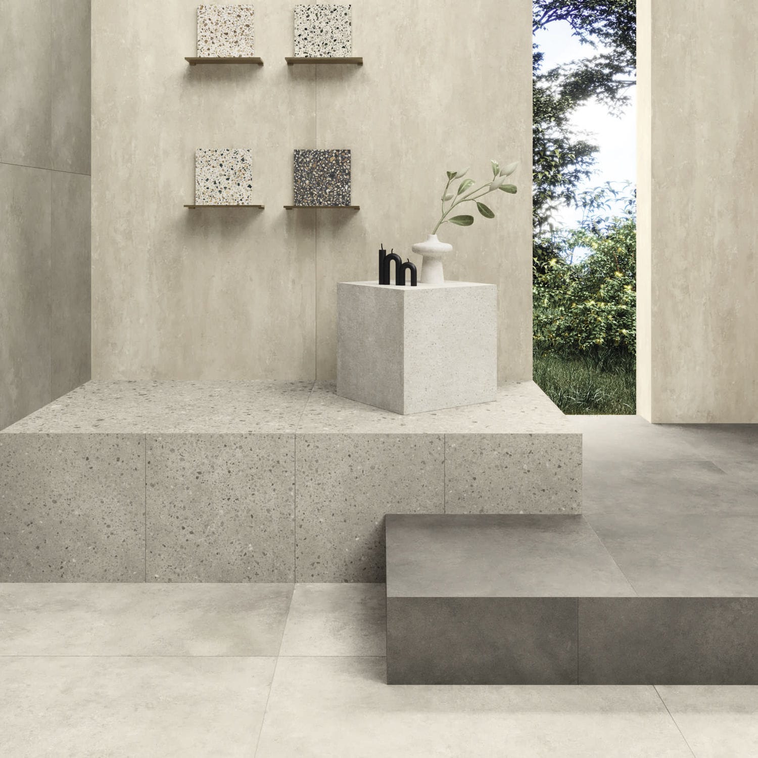 Porcelain tile - FUSION CHIPS - CERAMICHE CAESAR - matte / indoor / outdoor