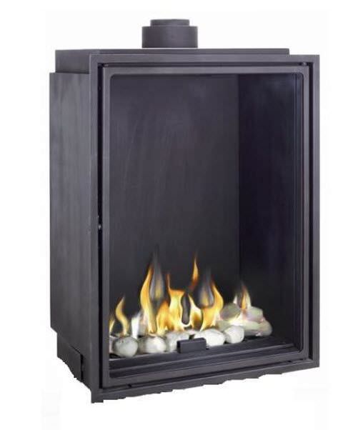 Closed gas hearth - SCENIC ELEVA - BRISACH SAS - 1-sided / metal