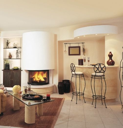 Wood-burning fireplace - FLORIDA - BRISACH SAS - built-in / corner ...