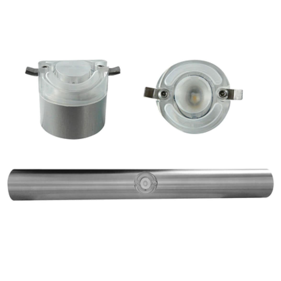 Stainless steel handrail - BUTTON B - LEC LYON - polycarbonate / LED