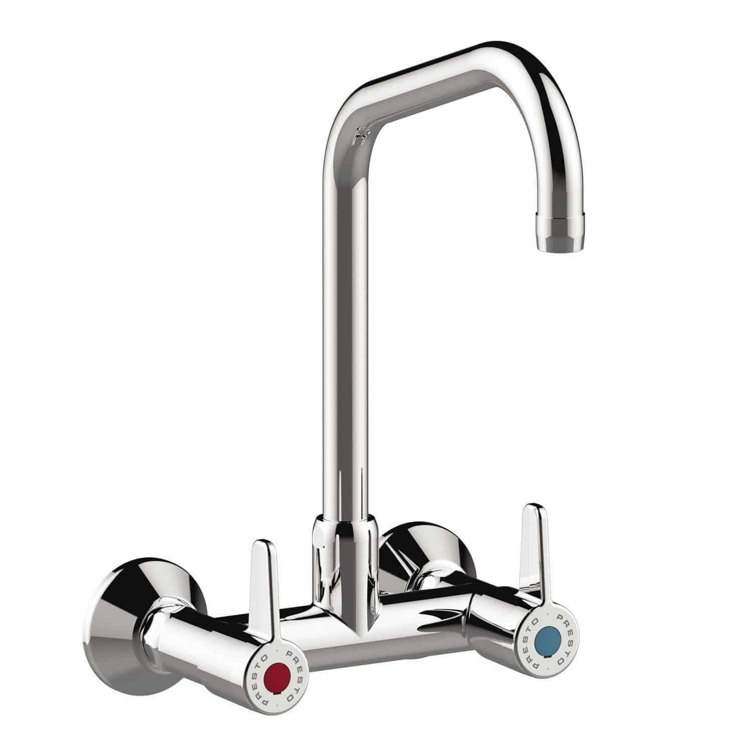 Wall-mounted double-handle mixer tap - CHEF® 70840 - PRESTO - chrome ...