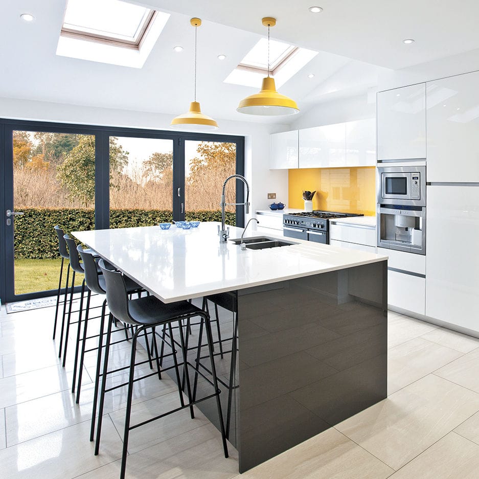 Contemporary kitchen - DJIN : MEDIUM BLANC & GRIS GRAPHITE - PYRAM ...