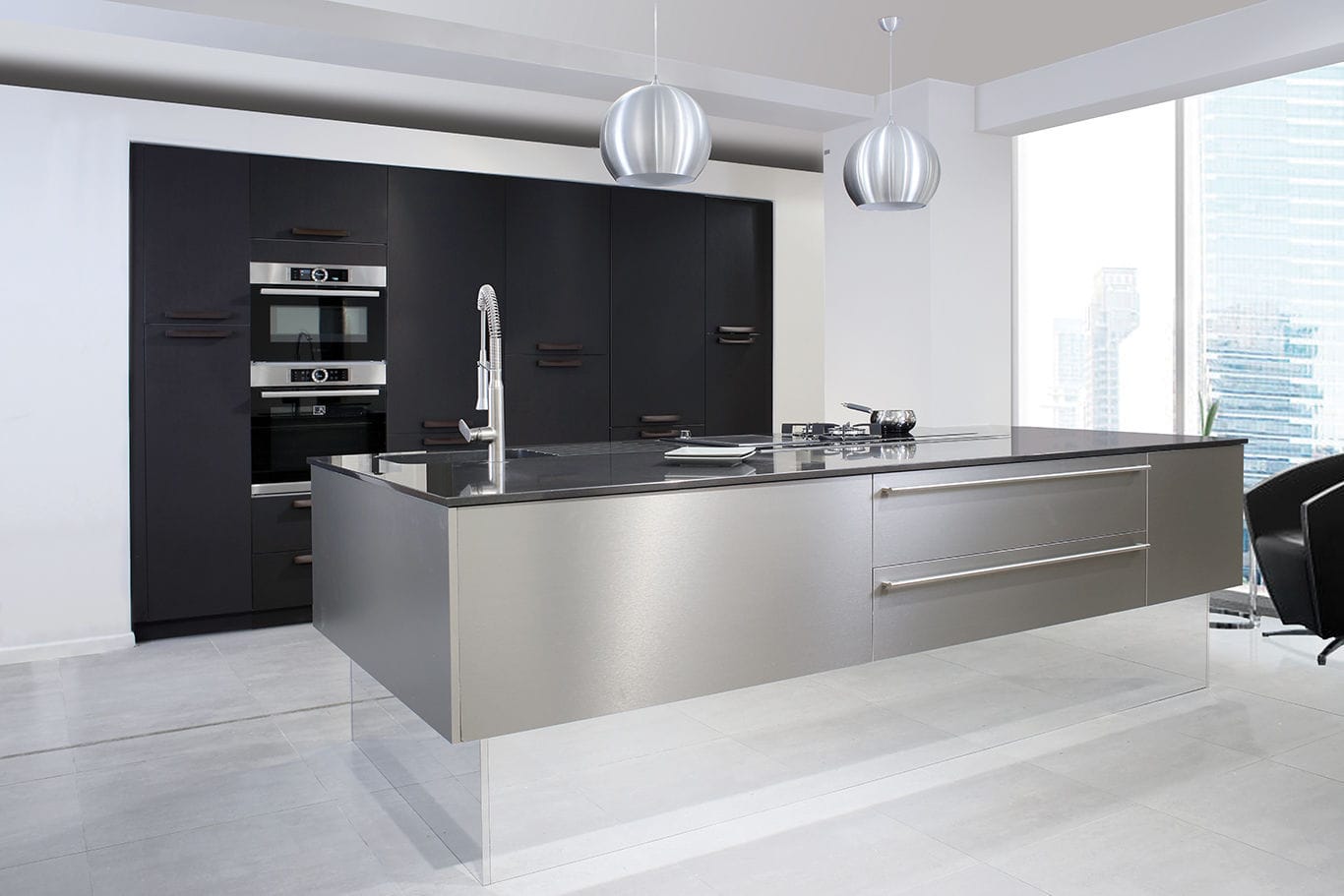 Contemporary kitchen - EFFLUVE SYNDERME CIGARE & EQUINOXE ALUMINIUM ...