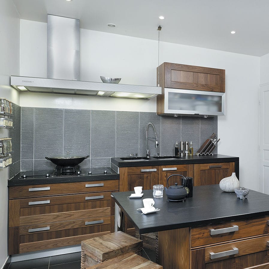 Contemporary kitchen - BUCKINGHAM - PYRAM INDUSTRIES - American walnut ...