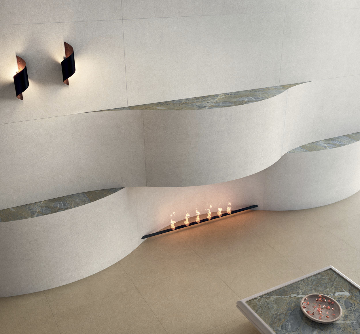 Porcelain stoneware stone slab - NIVES SOLIDA - COTTO D'ESTE - for ...