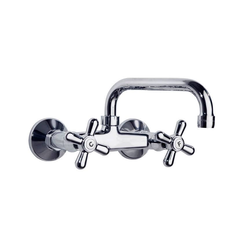 Wall-mounted double-handle mixer tap - 3117C - RAMON SOLER - chrome ...
