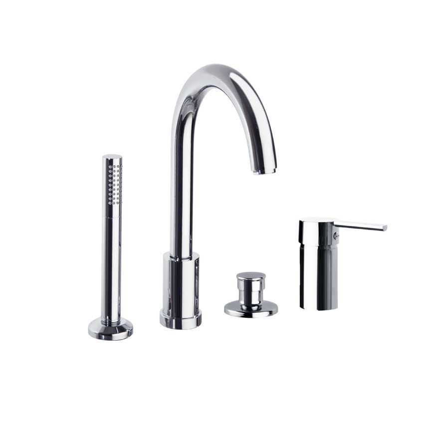 Bathtub mixer tap - 333302M - RAMON SOLER - deck mounted / chrome ...