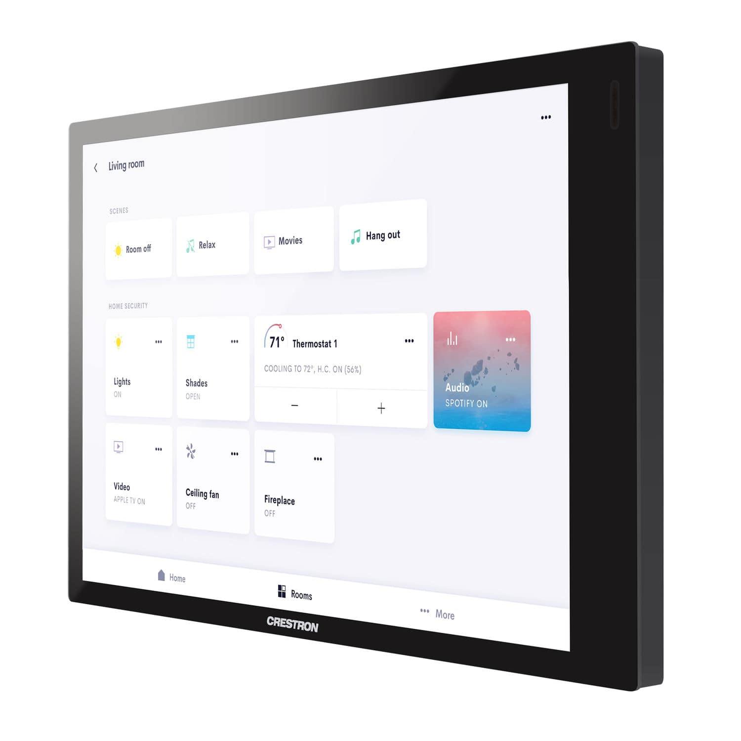 Home automation system touch screen - TSW-770R-B - CRESTRON - wall ...