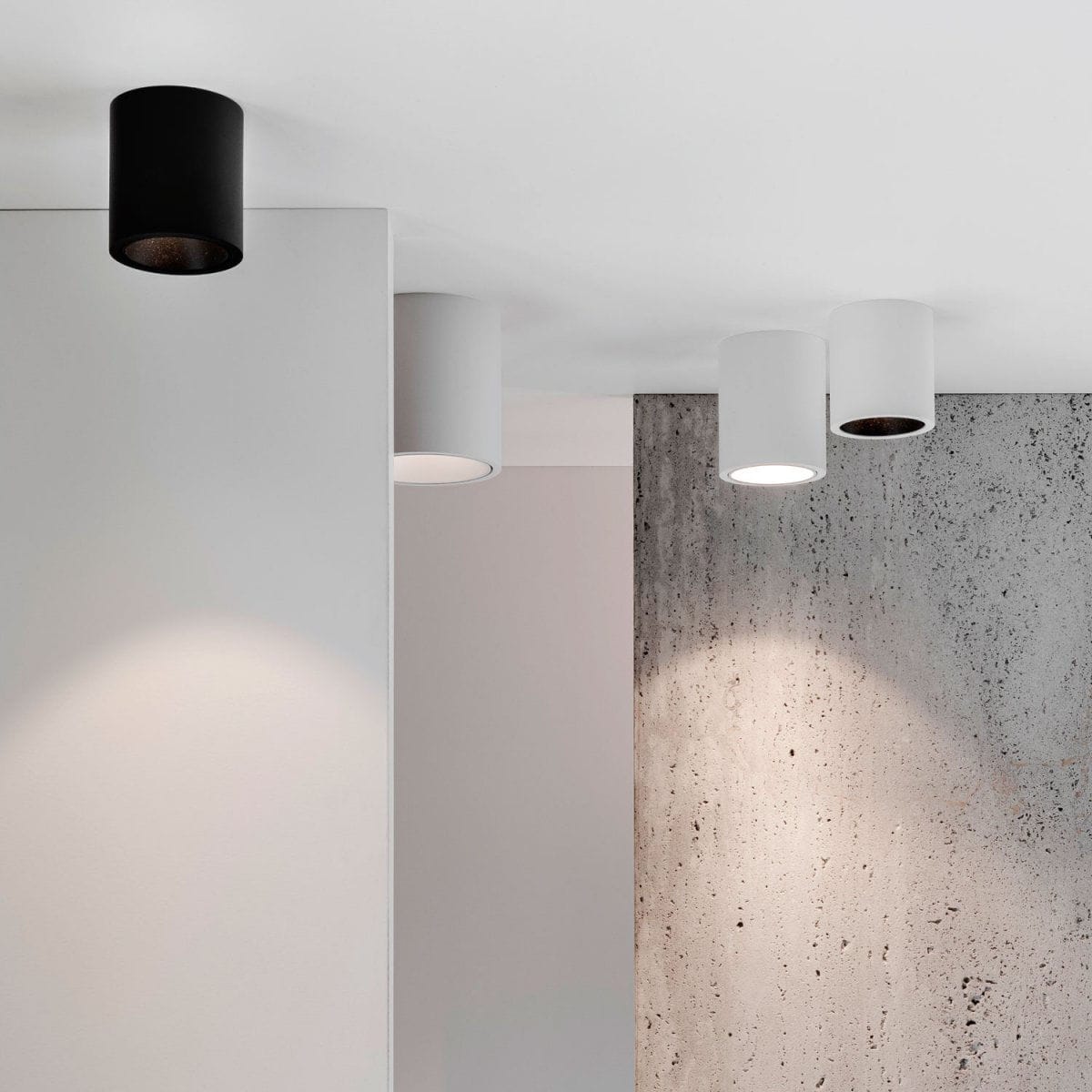 Ceiling-mounted spotlight - BOXY - DELTA LIGHT - LED / round / square