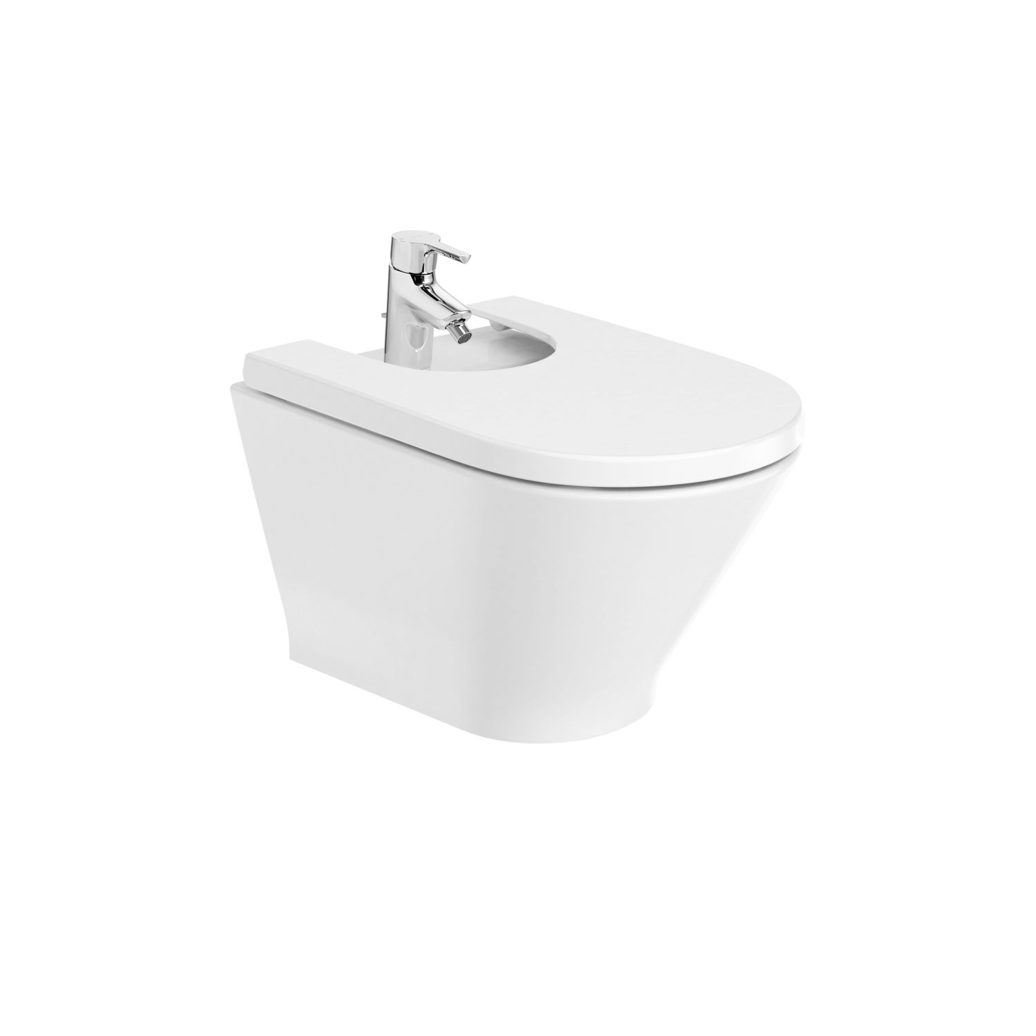Wall-hung bidet - THE GAP ROUND - ROCA - porcelain