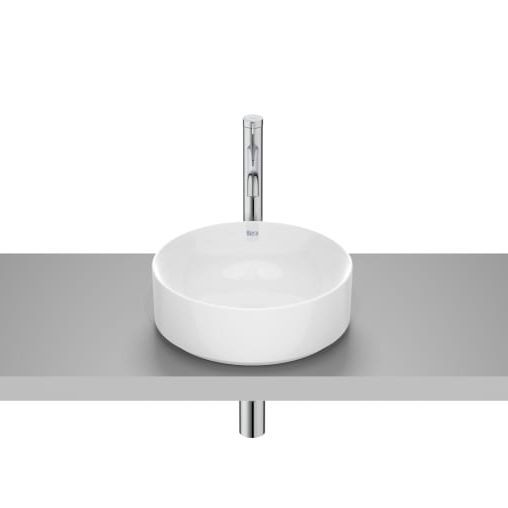 Countertop washbasin - ONA - ROCA - porcelain / round / 1-hole