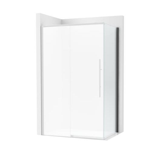 Fixed shower screen - BRISA - ROCA - corner / tempered glass / frameless