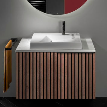 Wall-hung washbasin cabinet - HORIZON - ROCA - MDF / contemporary ...