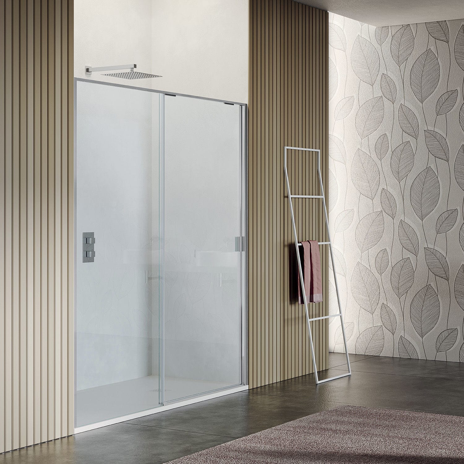 Glass shower enclosure - Pyxis - SAMO - with pivot door / rectangular ...