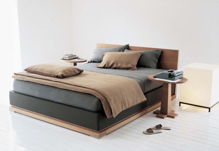 Double bed - NIKKA - Tisettanta - contemporary / with headboard / with ...