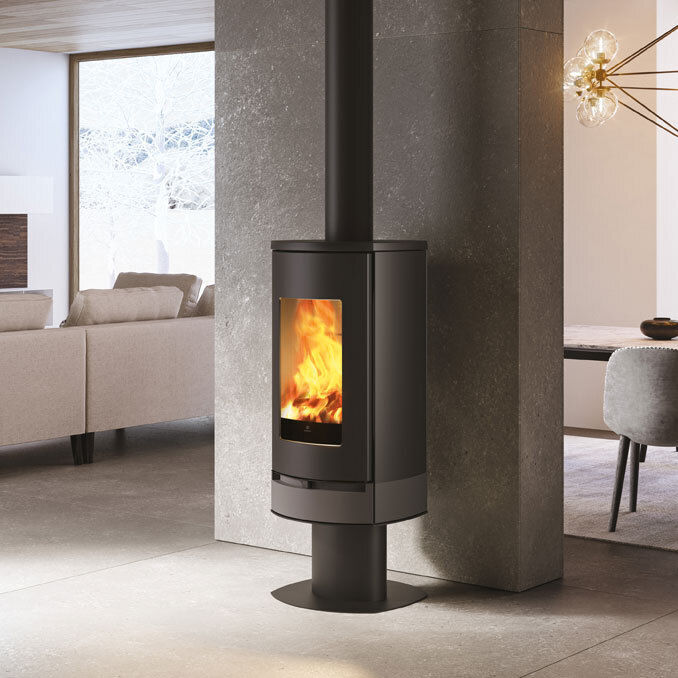 Wood heating stove - CODE J EVO - EDILKAMIN - 5 kW...10 kW / with legs ...