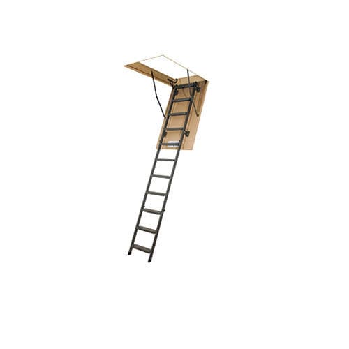 Attic retractable ladder - LMS SMART - FAKRO - metal / home