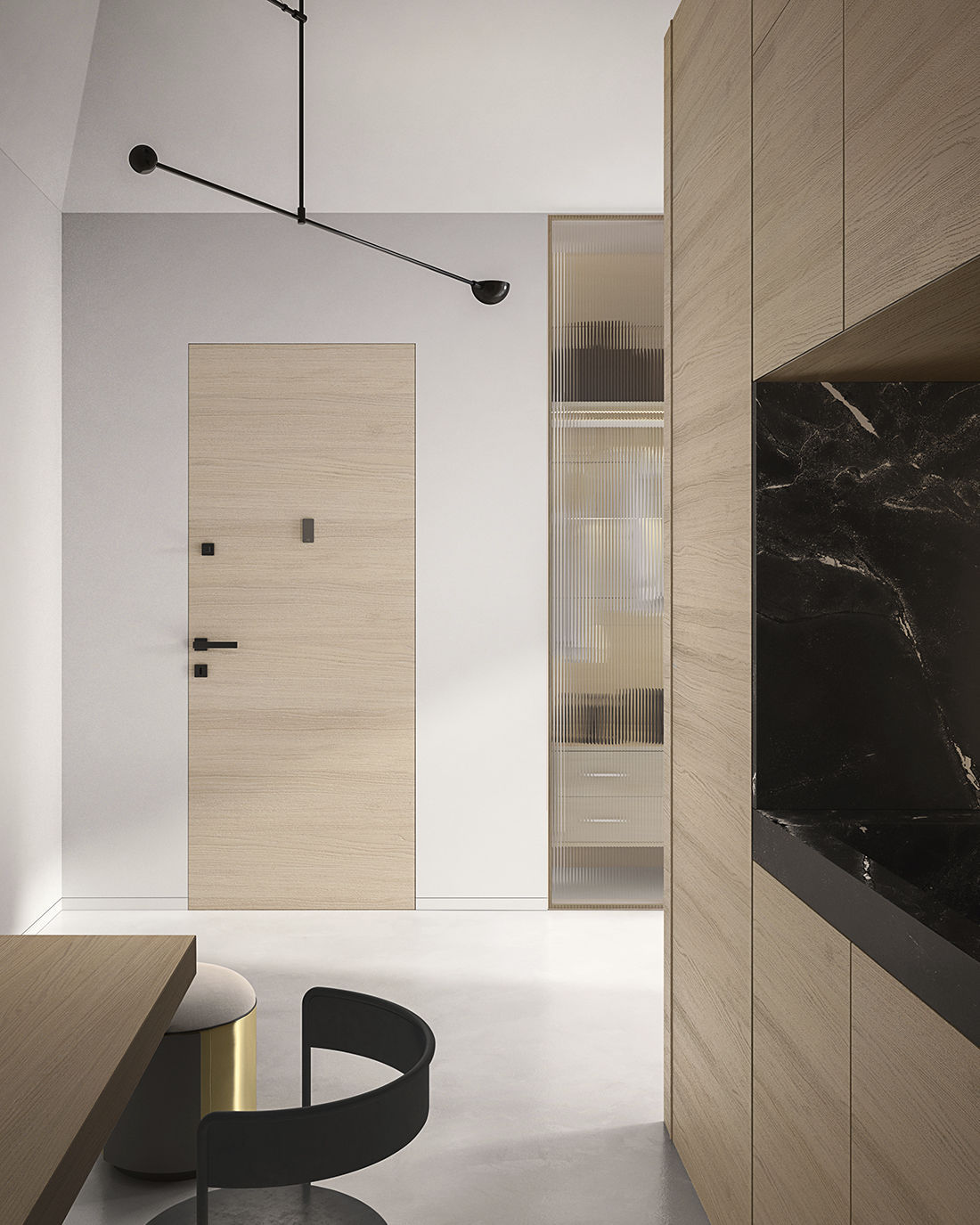 Interior door - FILOMURO ROVERE ICE - GAROFOLI - wooden / swing / sliding