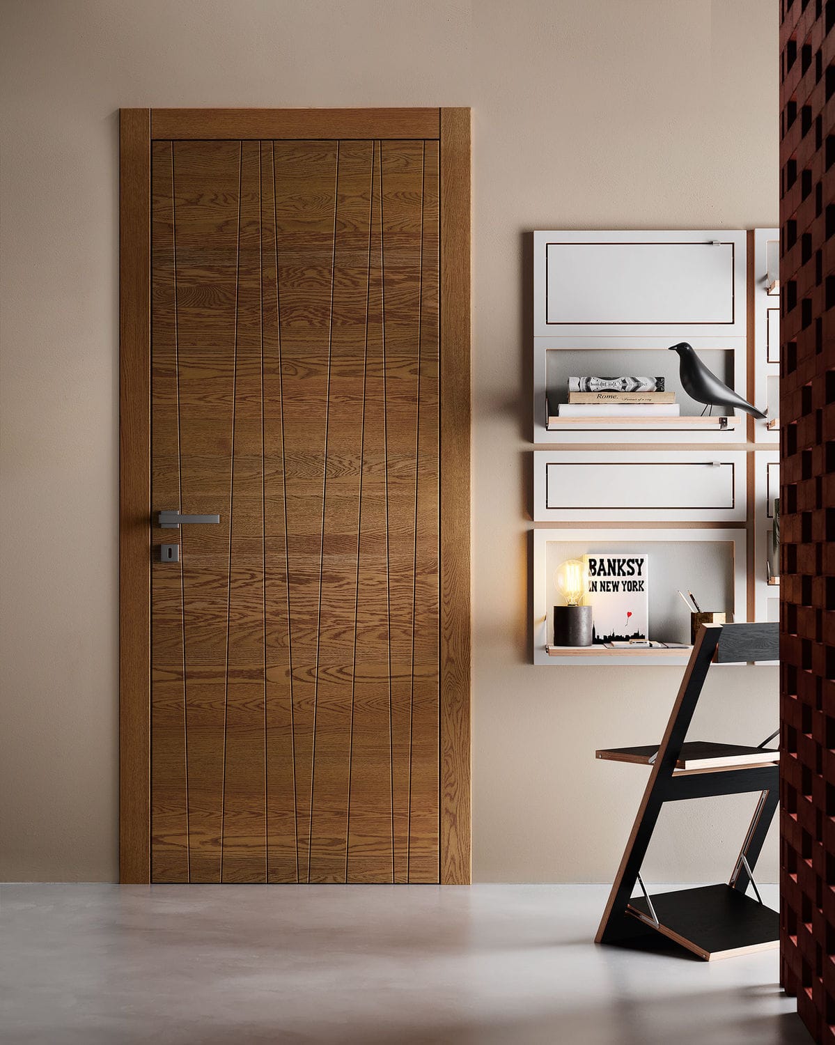 Interior door - PATIO : PIOTTO 8RS - GAROFOLI - wooden / swing ...