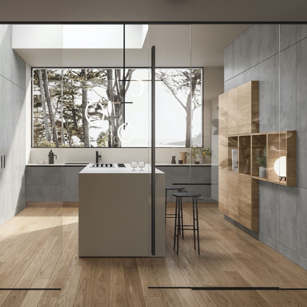 Contemporary kitchen - CUCINA 3 - GAROFOLI - wooden / island / modular