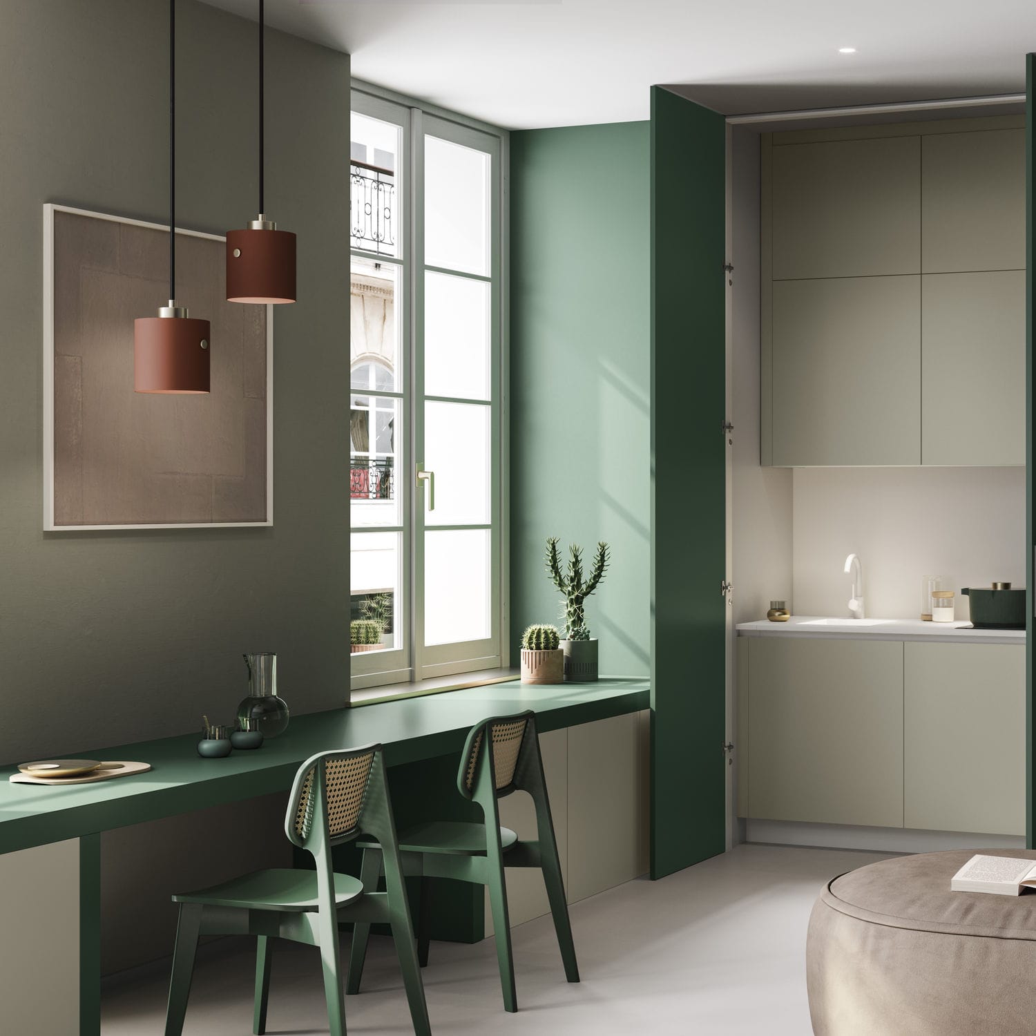 Contemporary kitchen - CUCINA 5 - GAROFOLI - lacquered wood / hidden ...