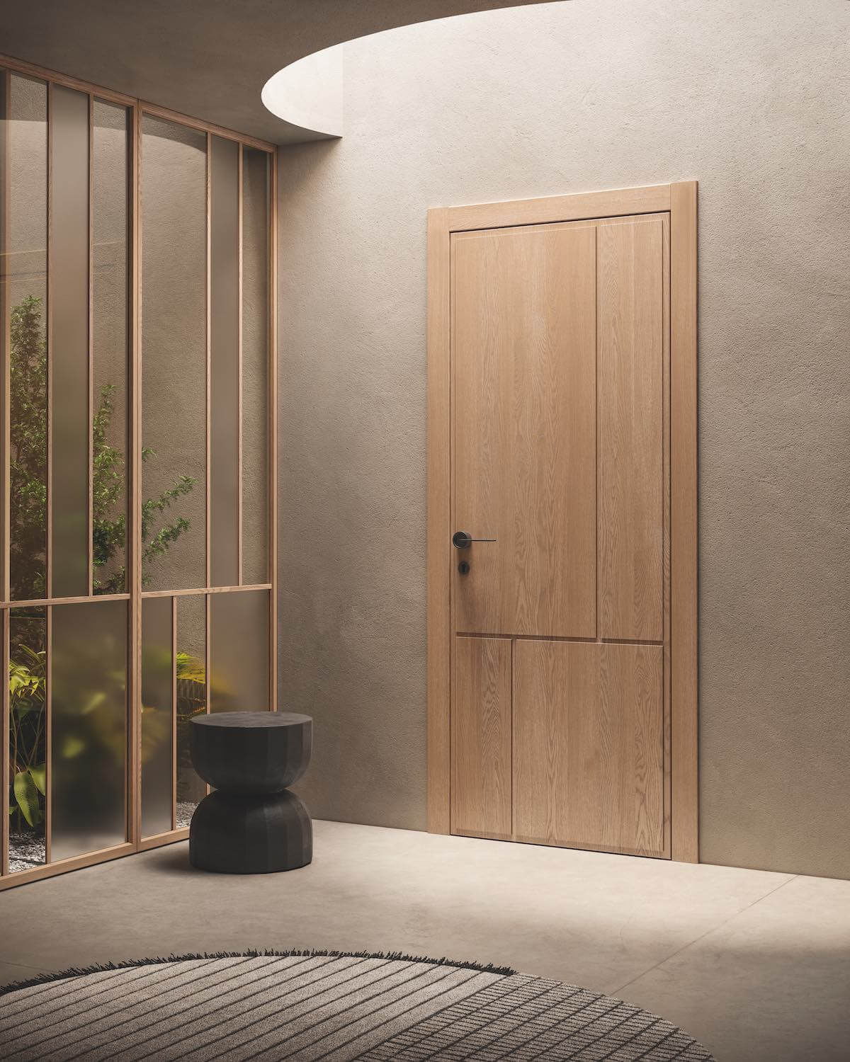 Interior door - Noa 4Q - GAROFOLI - wooden / swing / contemporary