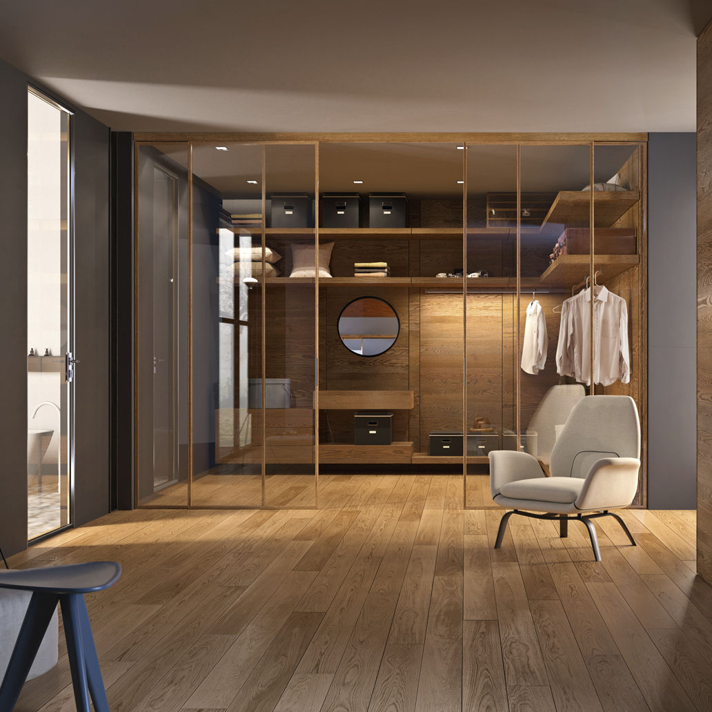 Contemporary walk-in wardrobe - GAROFOLI - wooden