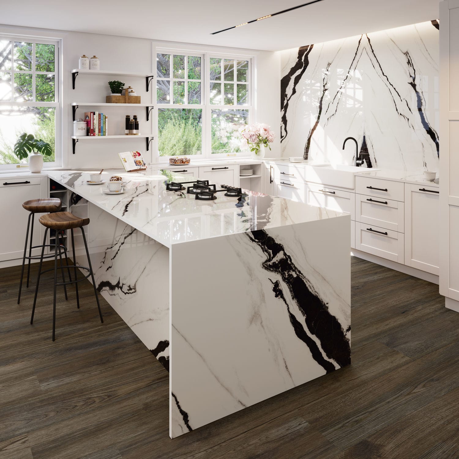 Engineered stone countertop - COVERLAM TOP PANDA - GRESPANIA CERAMICA ...