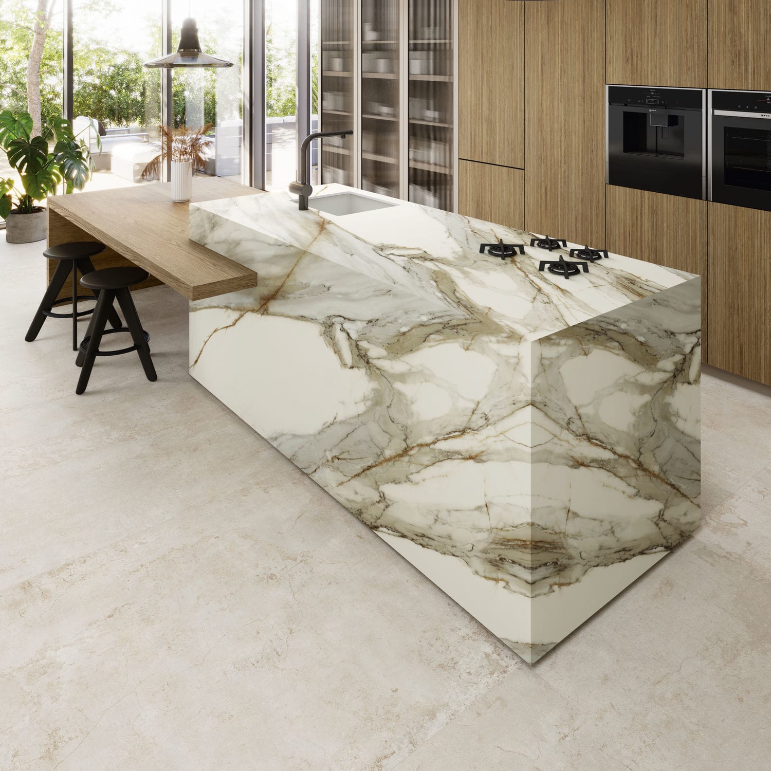 Engineered stone countertop - COVERLAM TOP MACCHIA VECCHIA - GRESPANIA ...