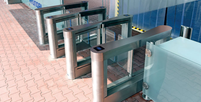 High-traffic speed gate - SPEEDSTILE FL OUTDOOR - GUNNEBO ENTRANCE ...