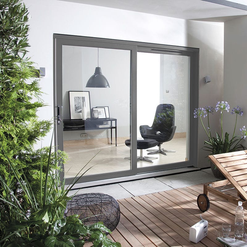 Sliding patio door - FENTON - JELD-WEN - wooden / double-glazed ...