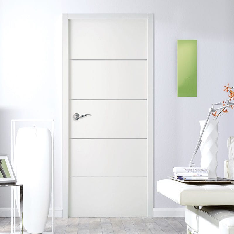 Interior door - LINEA : PANEL - JELD-WEN - MDF / swing / without glazing