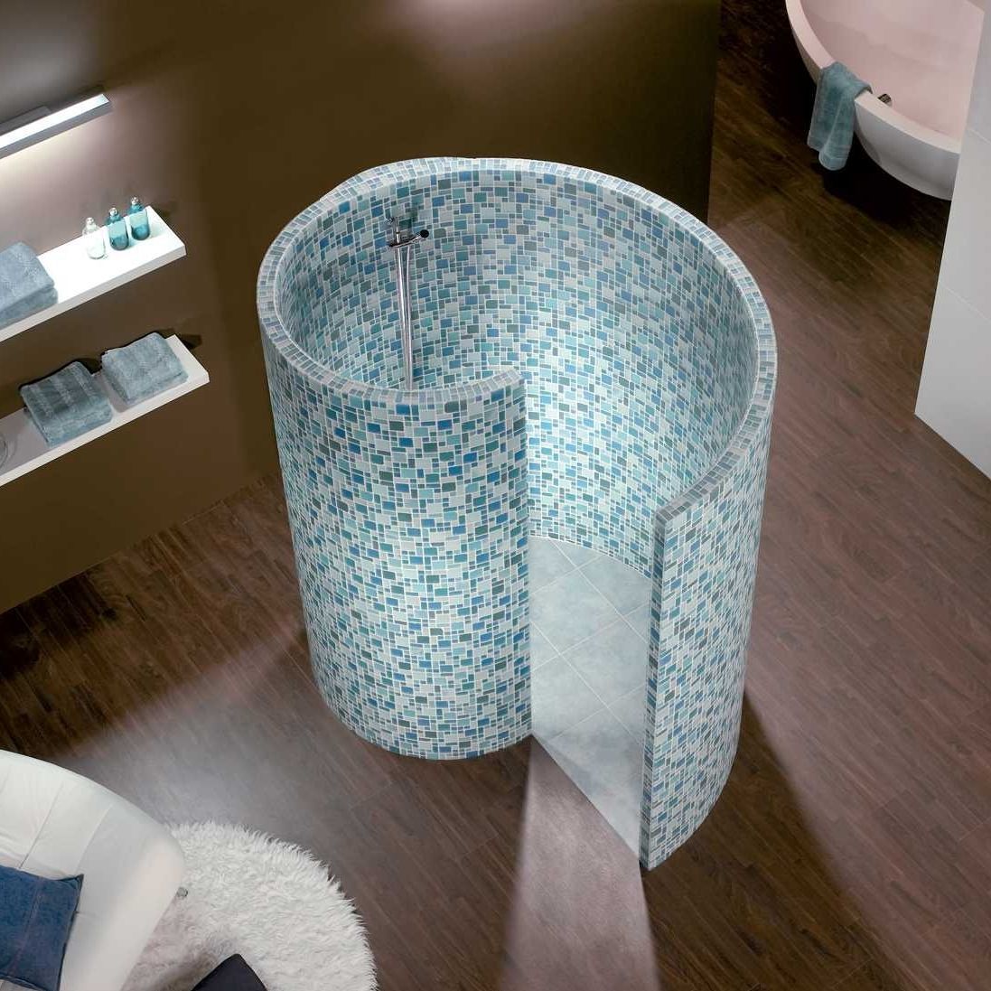 Foam shower - Nautilo - wedi GmbH - polystyrene / curved