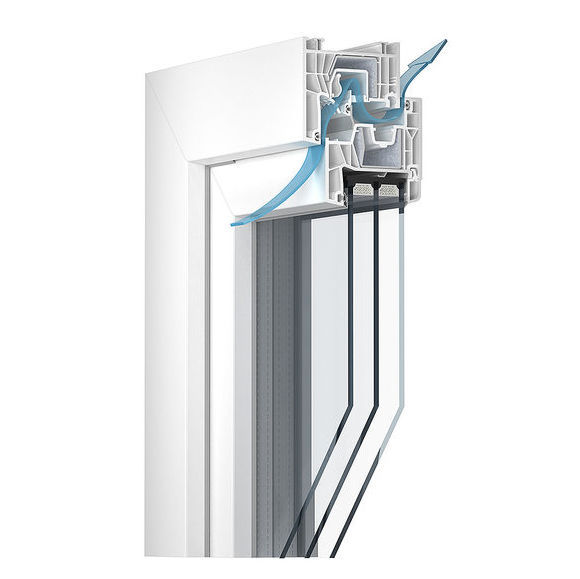 PVC window profile - 76 CENTRE SEAL CLIMATEC 76 - KÖMMERLING - acoustic ...