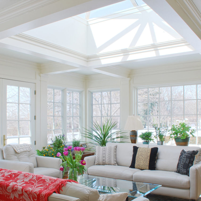Fixed glass roof - ARCHITECTURAL SERIES - VELUX - metal / pyramid type ...