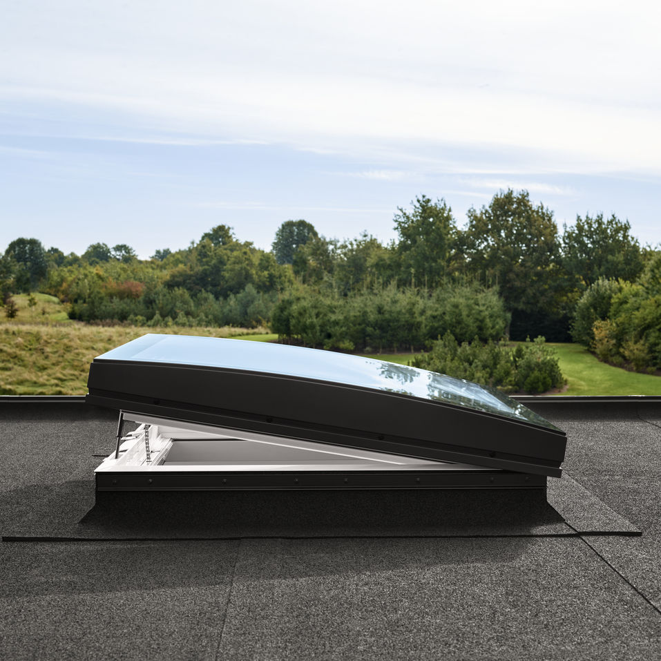 Flat roof skylight - CFP - VELUX - for inclined roofs / for home / with ...