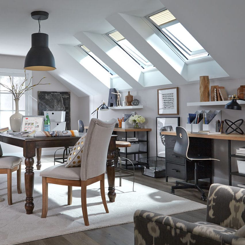 Projection roof window - FRESH AIR - VELUX - wooden / aluminum / double ...