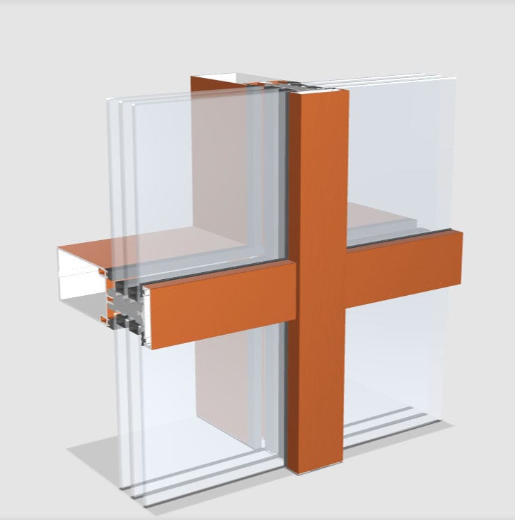 Stick system curtain wall - WICTEC 60 NG - WICONA - aluminum and glass ...