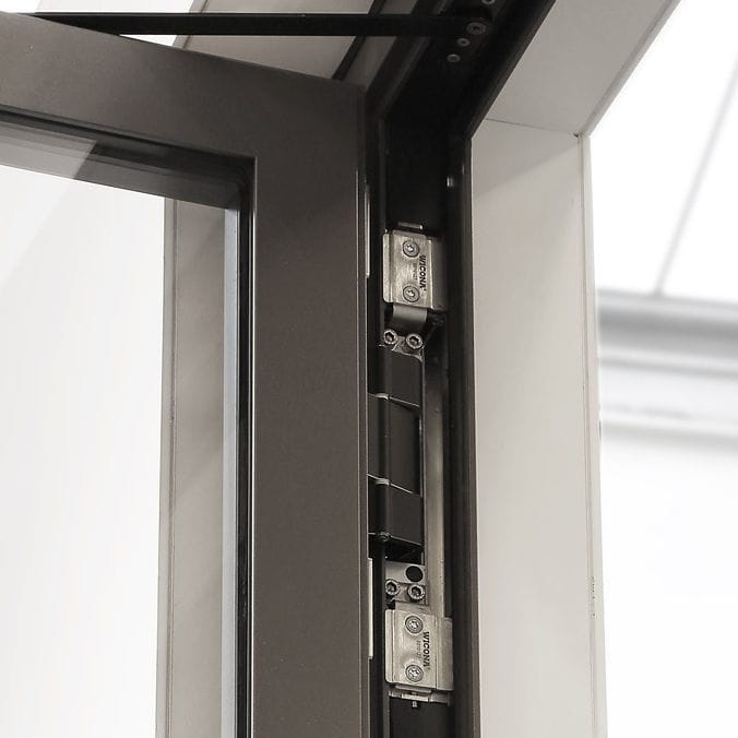 Concealed hinge - WICONA - swing fire door / aluminum / home