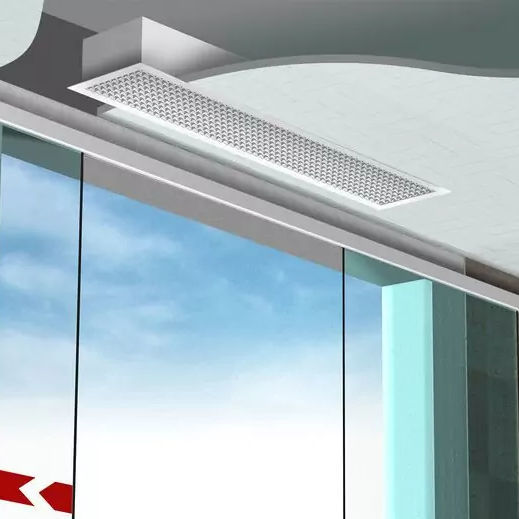 Ceiling-mounted air curtain - novus - AIRELEC - recessed / industrial ...
