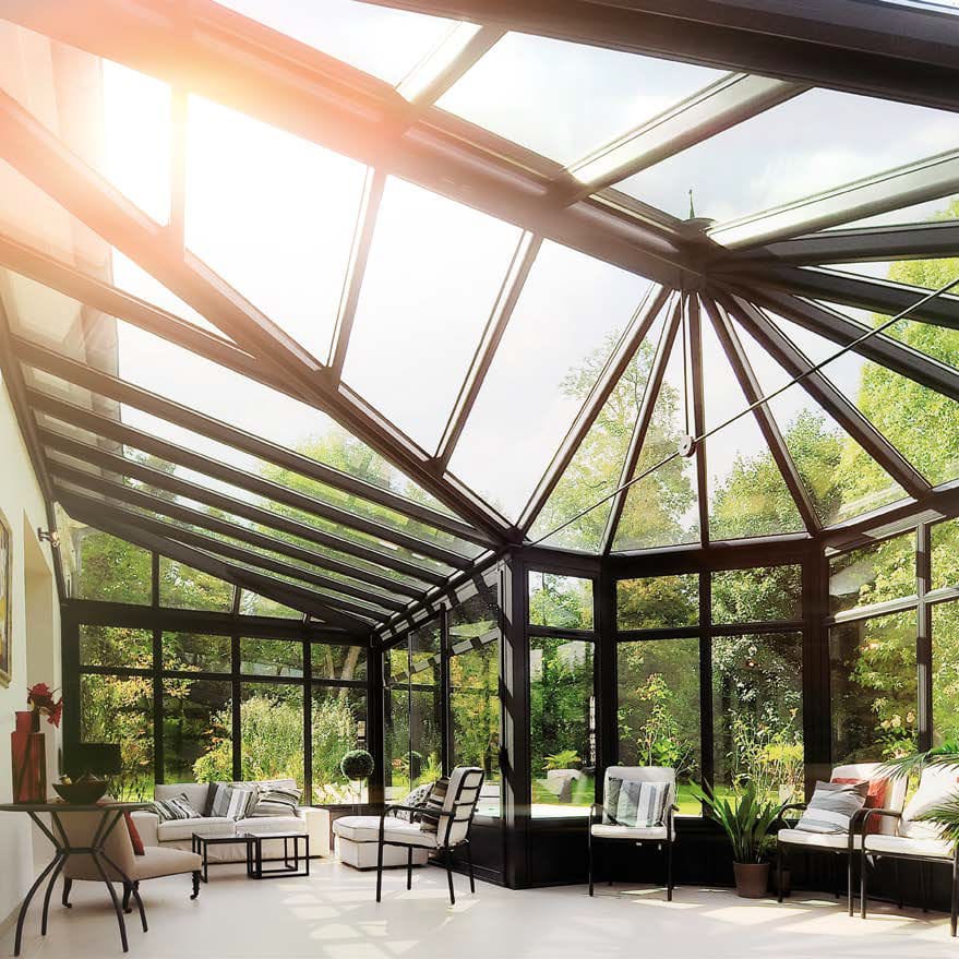 Self-supporting conservatory - JADE - TECHNAL - glass / aluminum / wooden