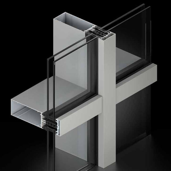 Panel curtain wall - TENTAL 50 - TECHNAL - aluminum and glass ...