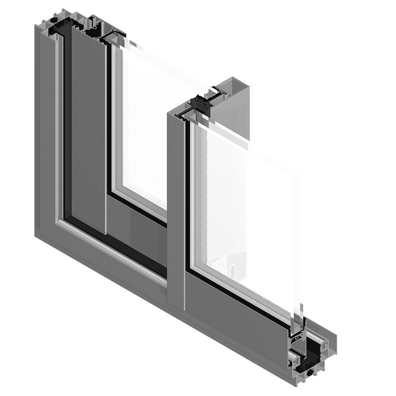 Pocket window - SOLEAL 55 - TECHNAL - fixed / aluminum / double-glazed