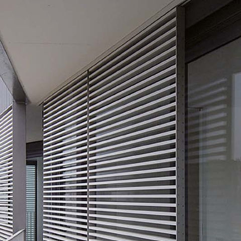 Swing shutter - NOTEAL - TECHNAL - fixed / aluminum / wood look